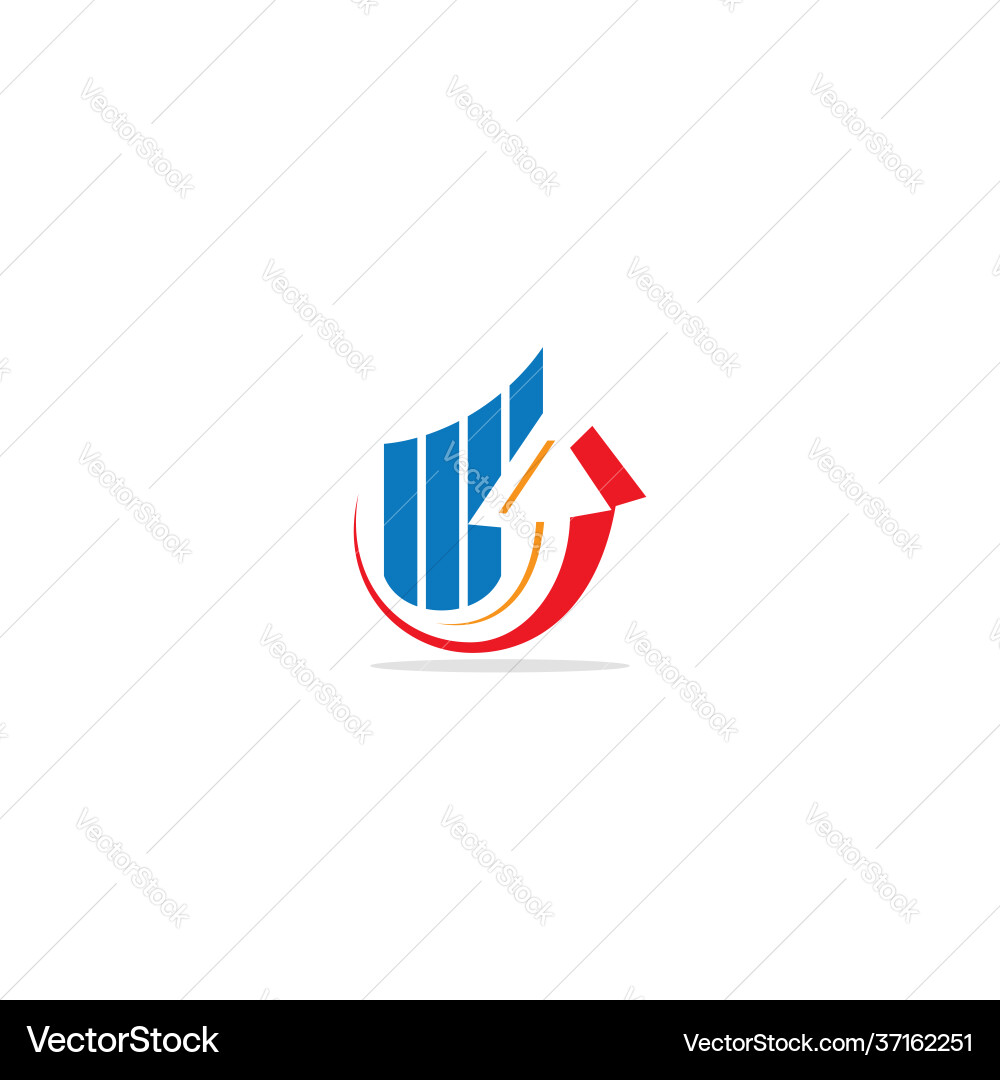 Business arrow up logo Royalty Free Vector Image