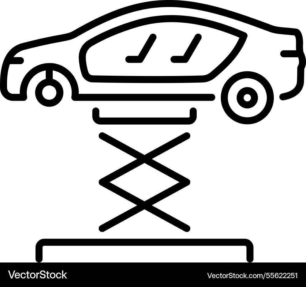 Car lifter Royalty Free Vector Image - VectorStock