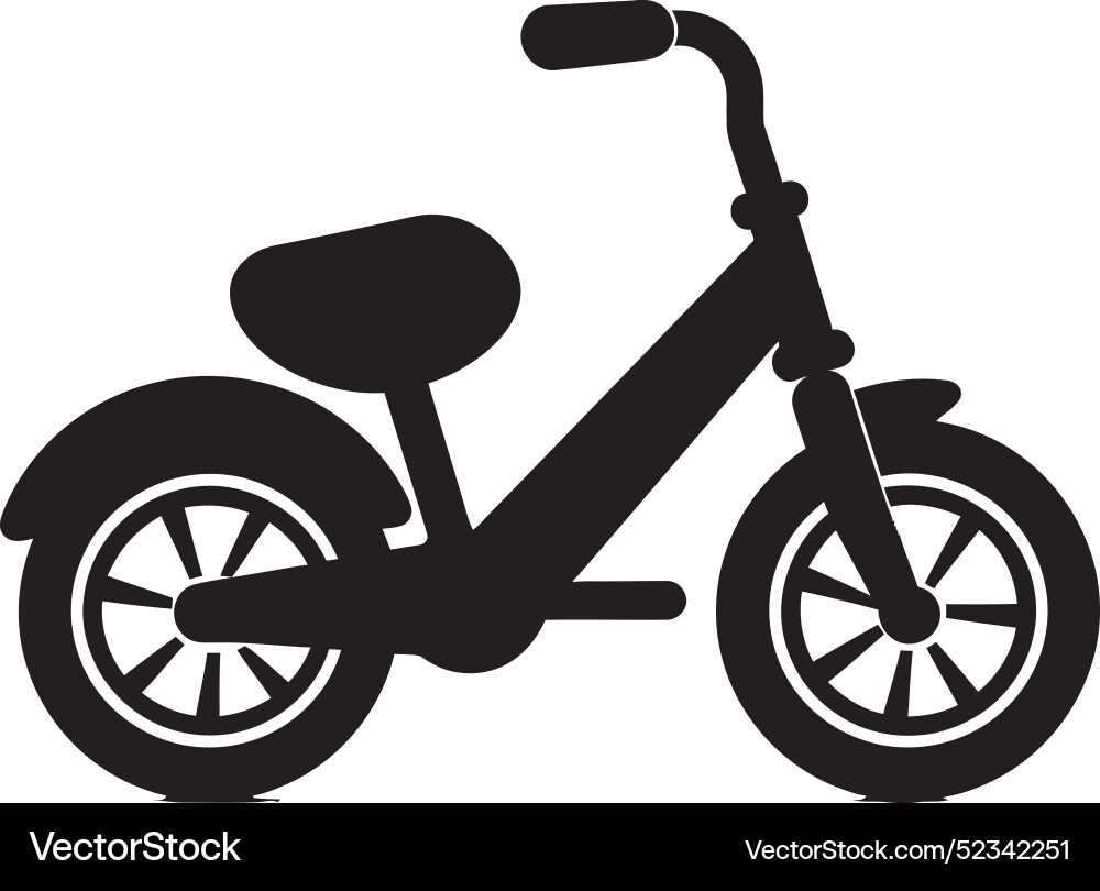 Minimalist tricycle rendersleek three wheeler Vector Image