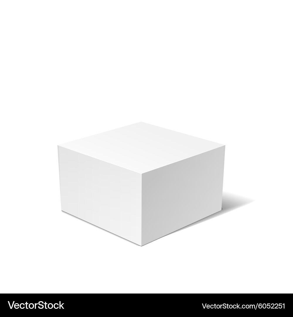 White box isolated Royalty Free Vector Image - VectorStock