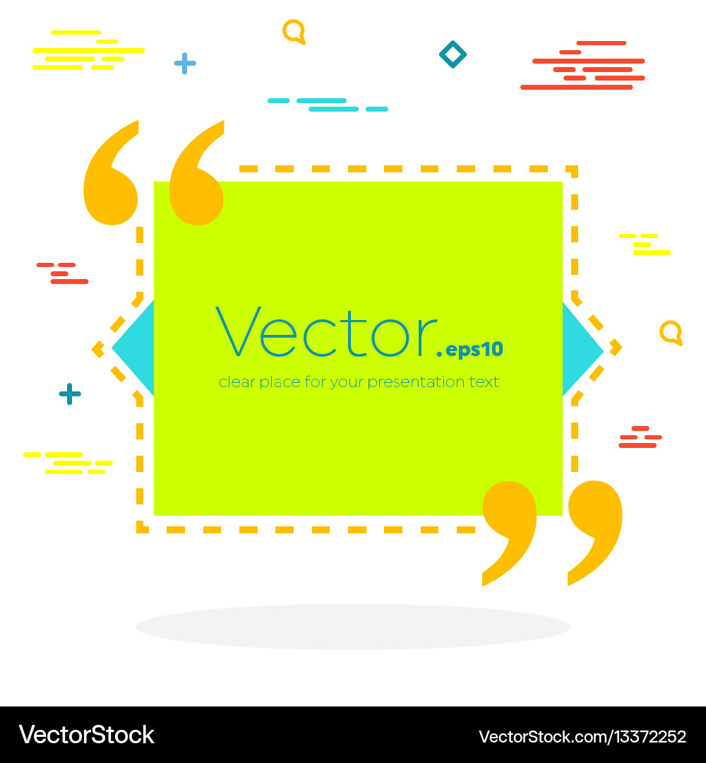 Abstract concept empty speech square quote – Royalty-Free Vector ...