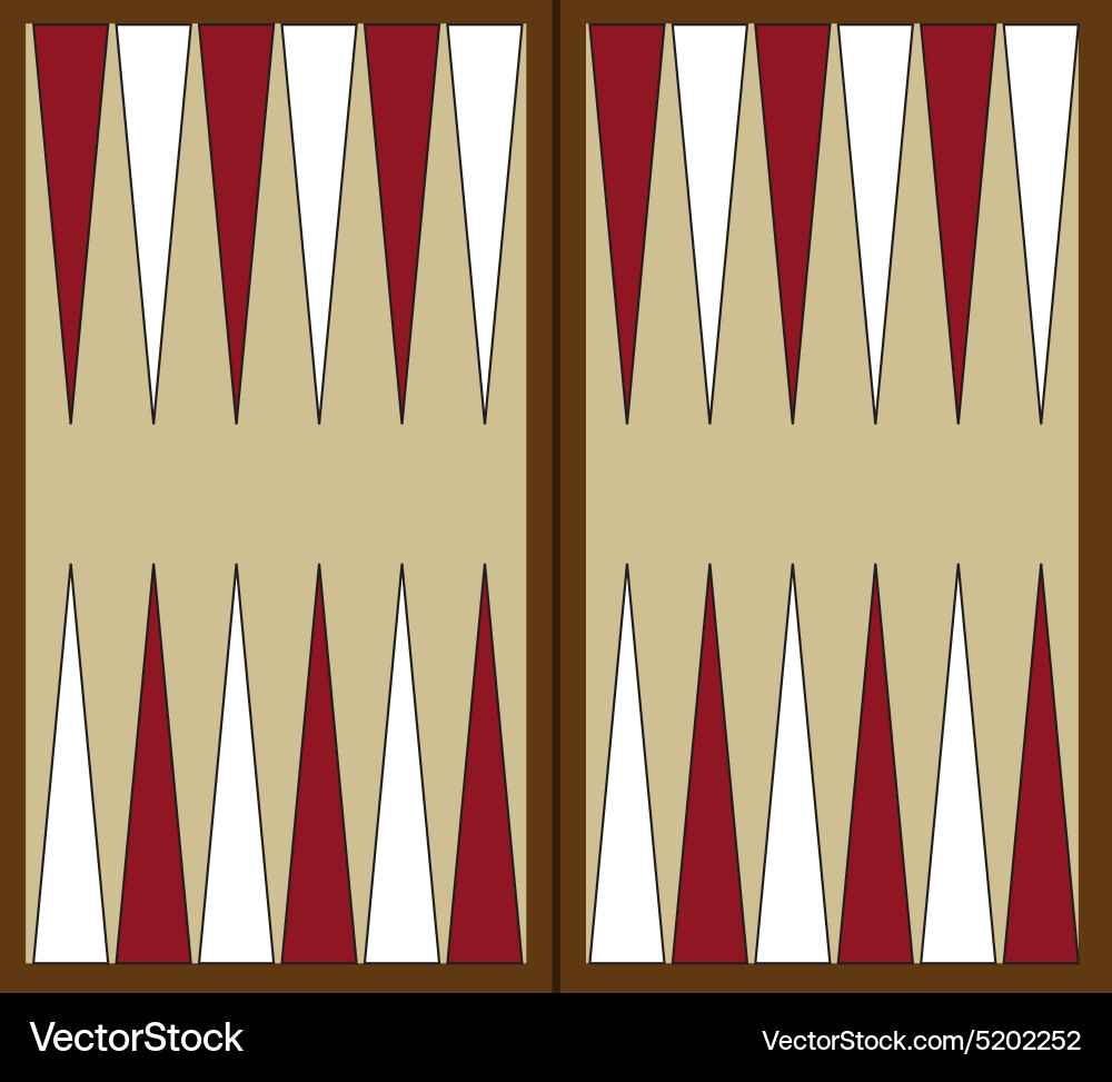 Backgammon Board Game Royalty Free Vector Image