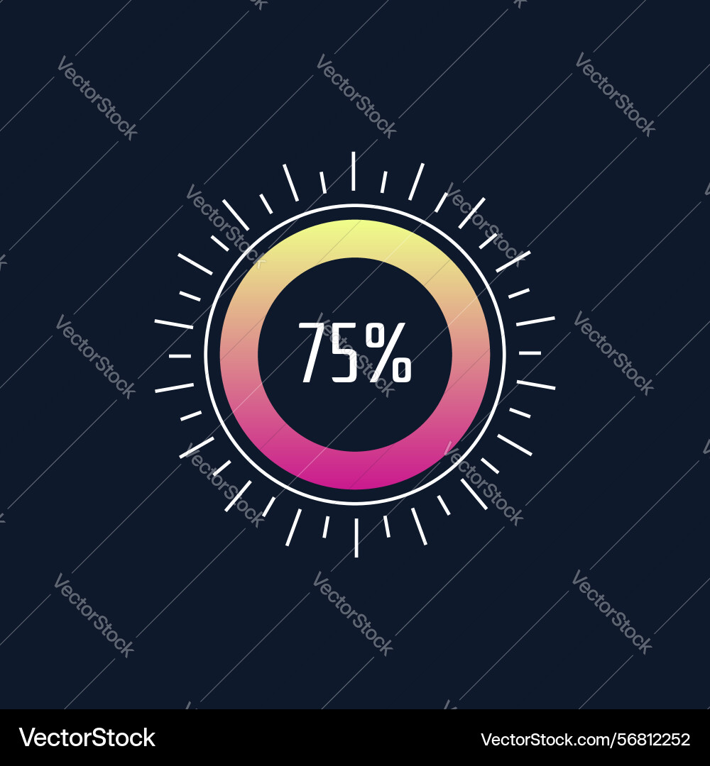 Battery percentage icon with sun Royalty Free Vector Image