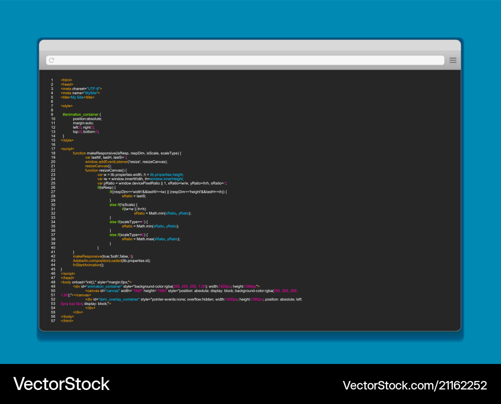 Creative of programming html Royalty Free Vector Image