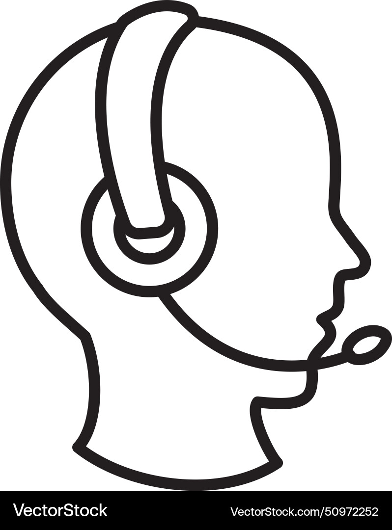 Customer support agent icon Royalty Free Vector Image