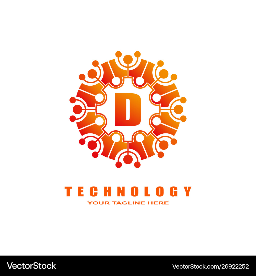 Future technology logo Royalty Free Vector Image