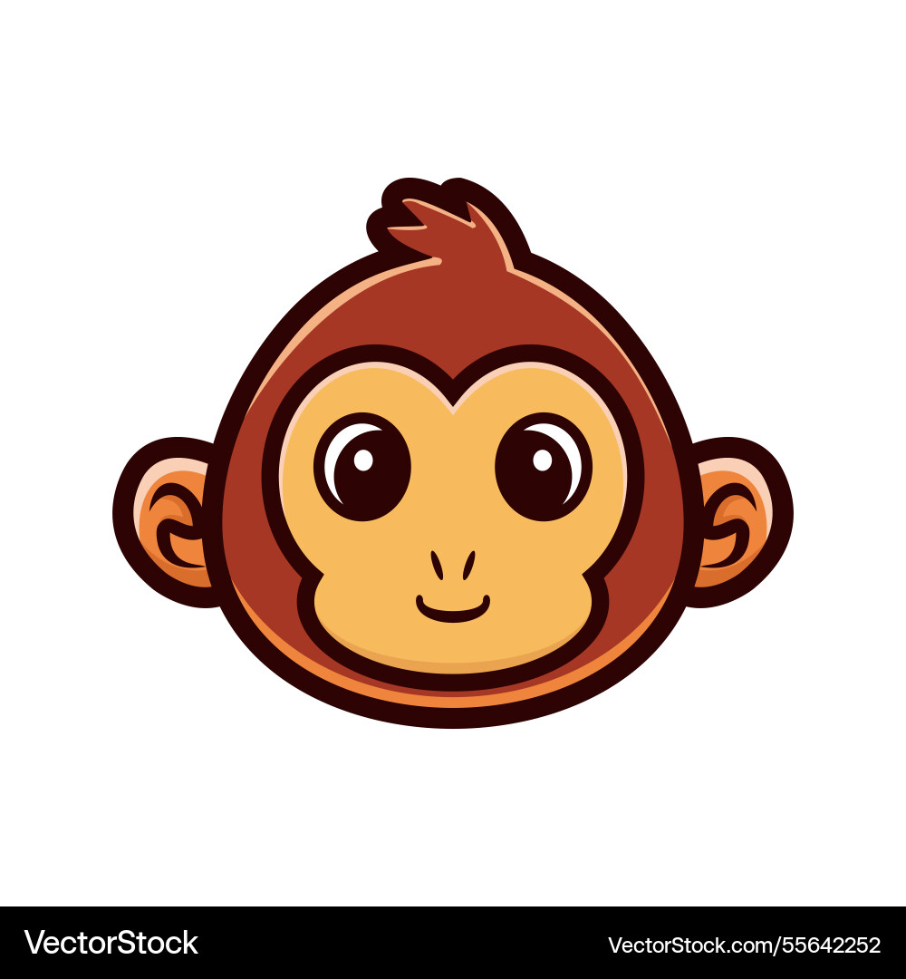 Monkey head Royalty Free Vector Image - VectorStock