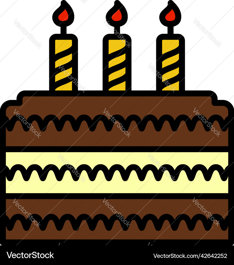 Party cake icon Royalty Free Vector Image - VectorStock