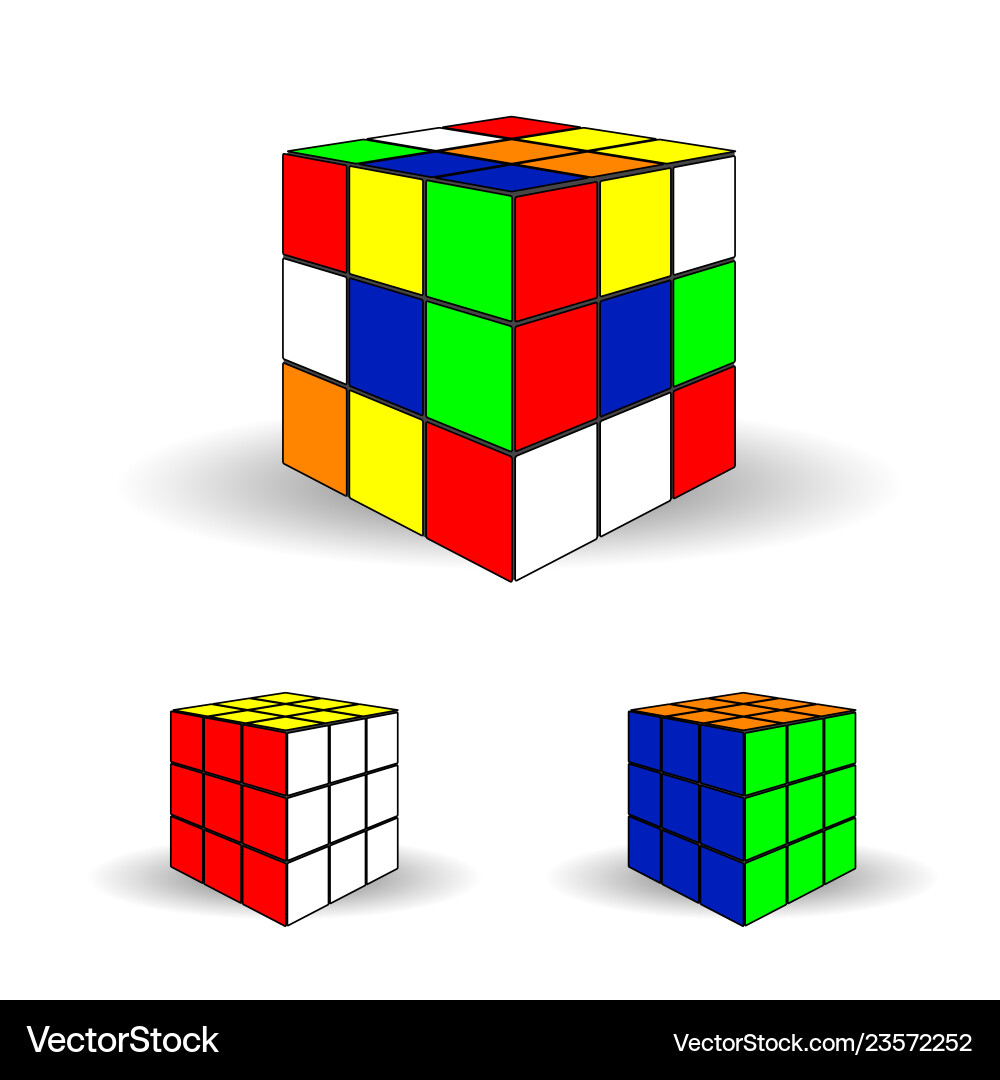 Rubik cube Royalty Free Vector Image - VectorStock