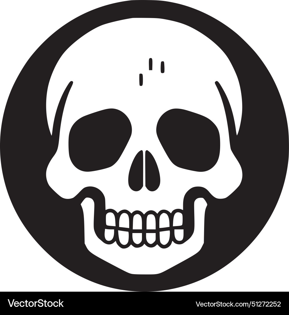 Skull - minimalist and simple silhouette Vector Image