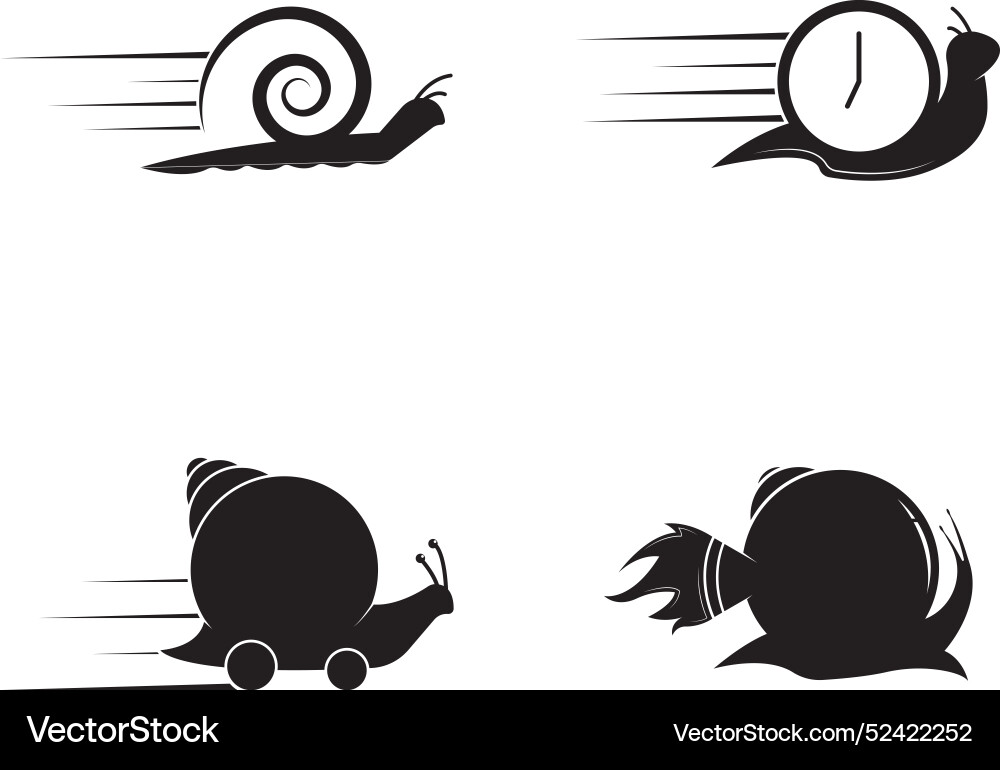 Speed snail logo template Royalty Free Vector Image