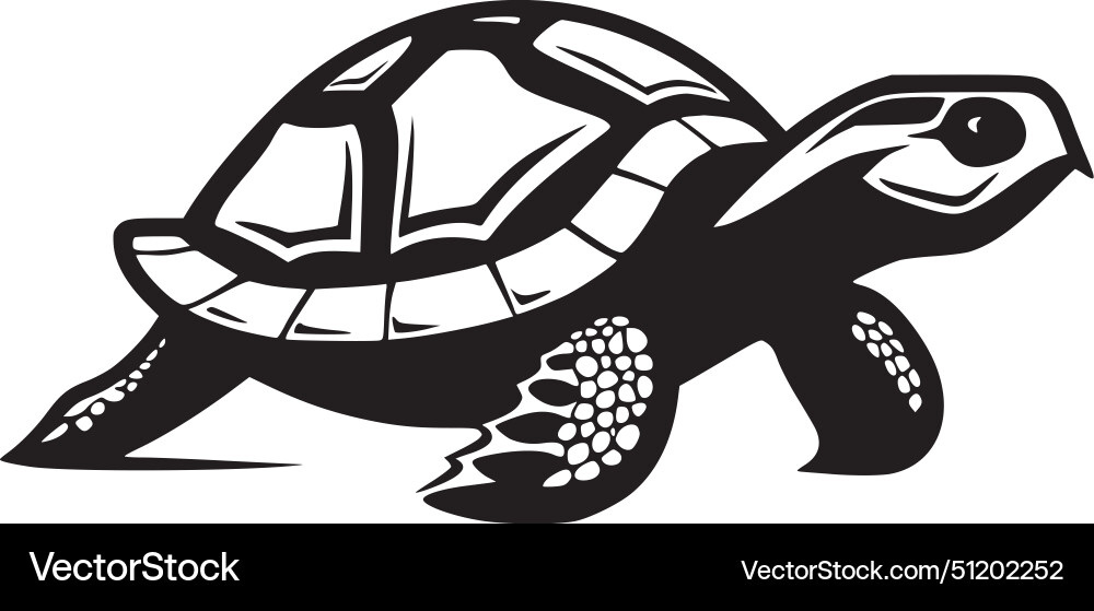 Turtle - black and white isolated icon Royalty Free Vector