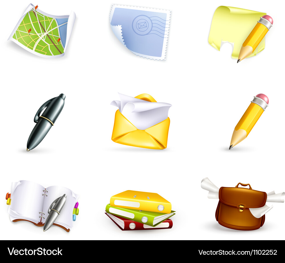 Universal icon set high quality Royalty Free Vector Image