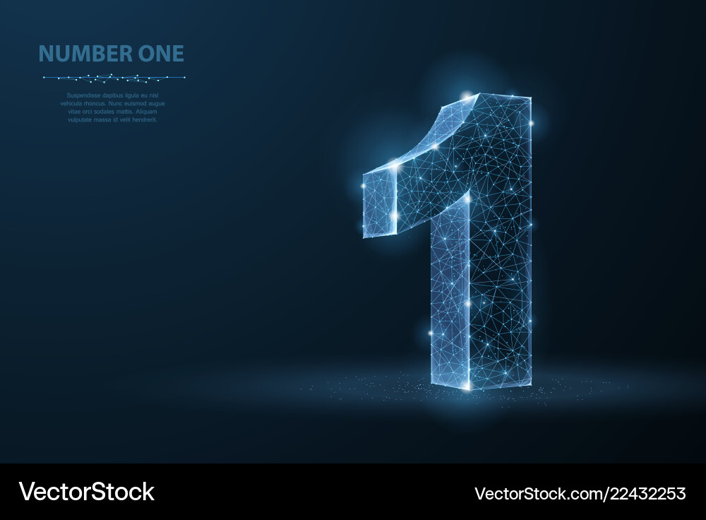 Abstract Number One - Celebration Royalty Free Vector Image