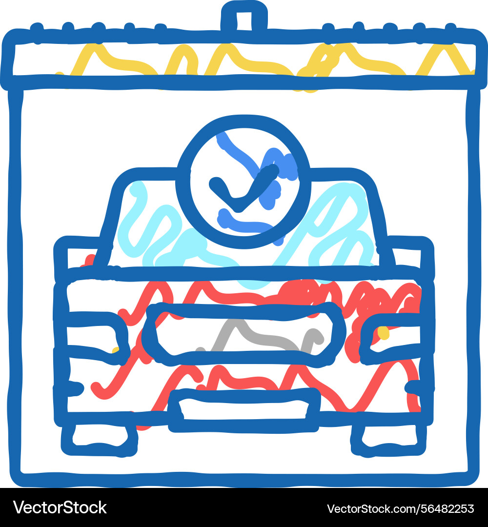 Drivers day of test icon doodle Royalty Free Vector Image