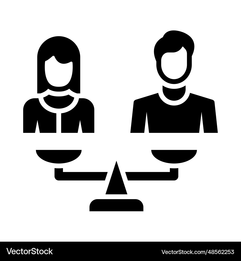 Equality glyph icon for personal and commercial Vector Image