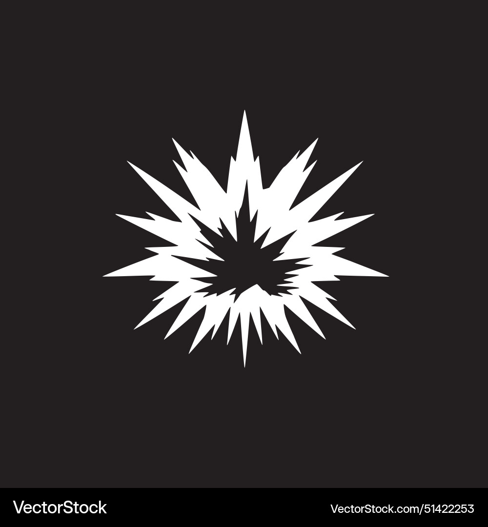 Explosion - minimalist and simple silhouette Vector Image