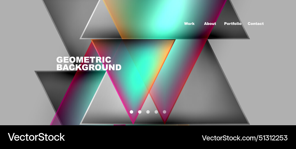 Flowing bright neon gradients geometric abstract Vector Image