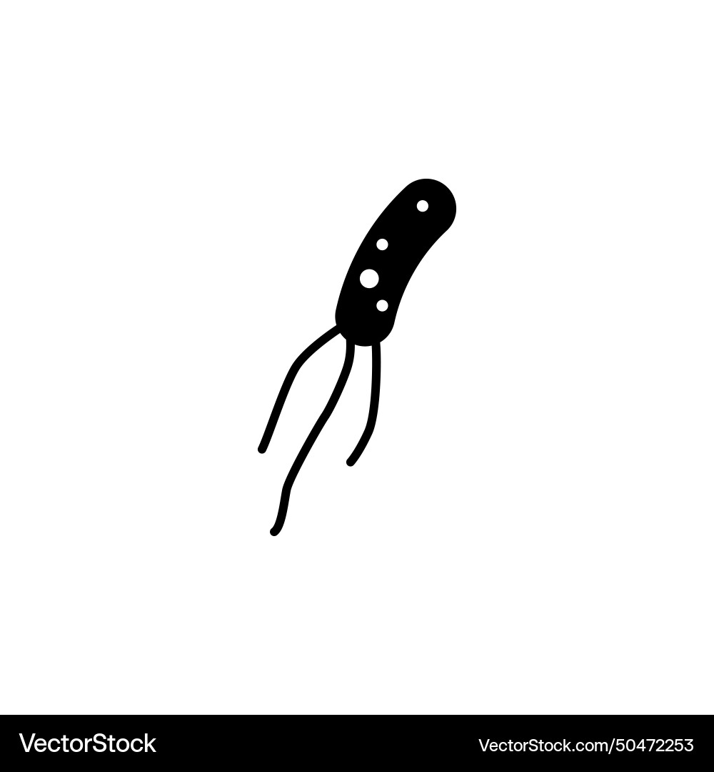 Microorganism flat icon Royalty Free Vector Image