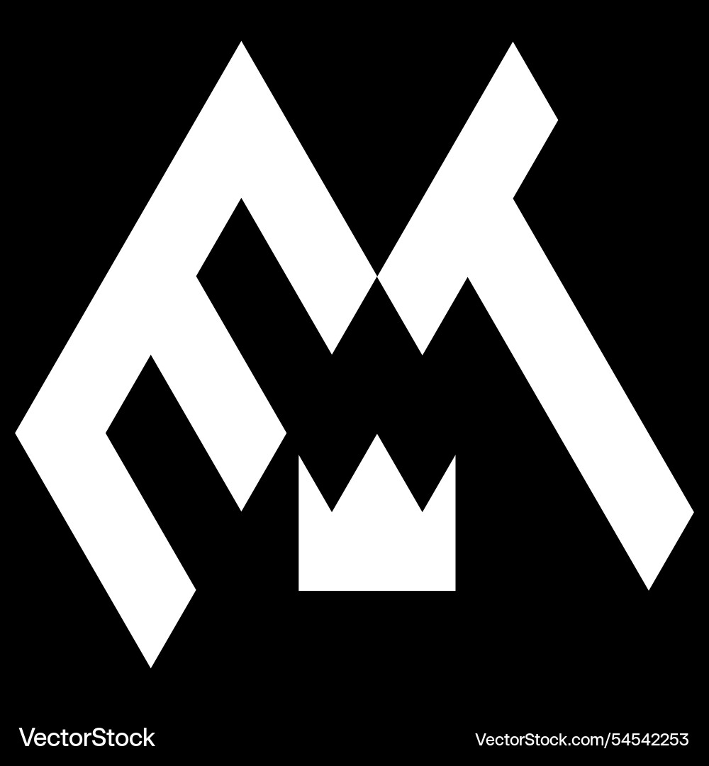 Stylish et initial letter logo with clean Vector Image