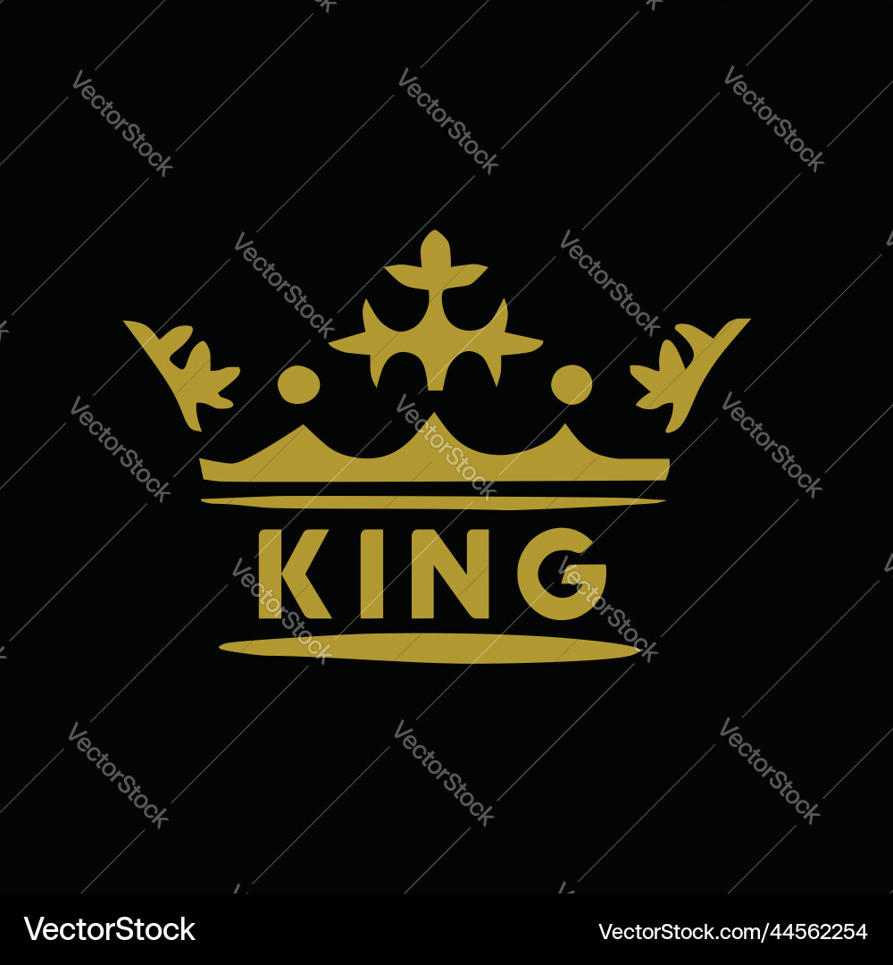 King Crown Logo Design Crown Modern Golden Logo Vector Stock Vector By