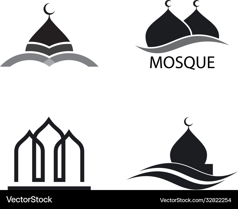 Islamic logo mosque Royalty Free Vector Image - VectorStock
