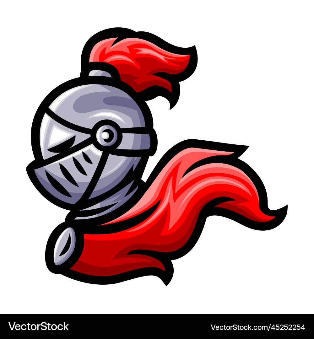 Knight head logo mascot design Royalty Free Vector Image
