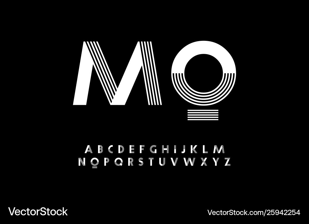 Double Line Font Vector Images (over 1,300)