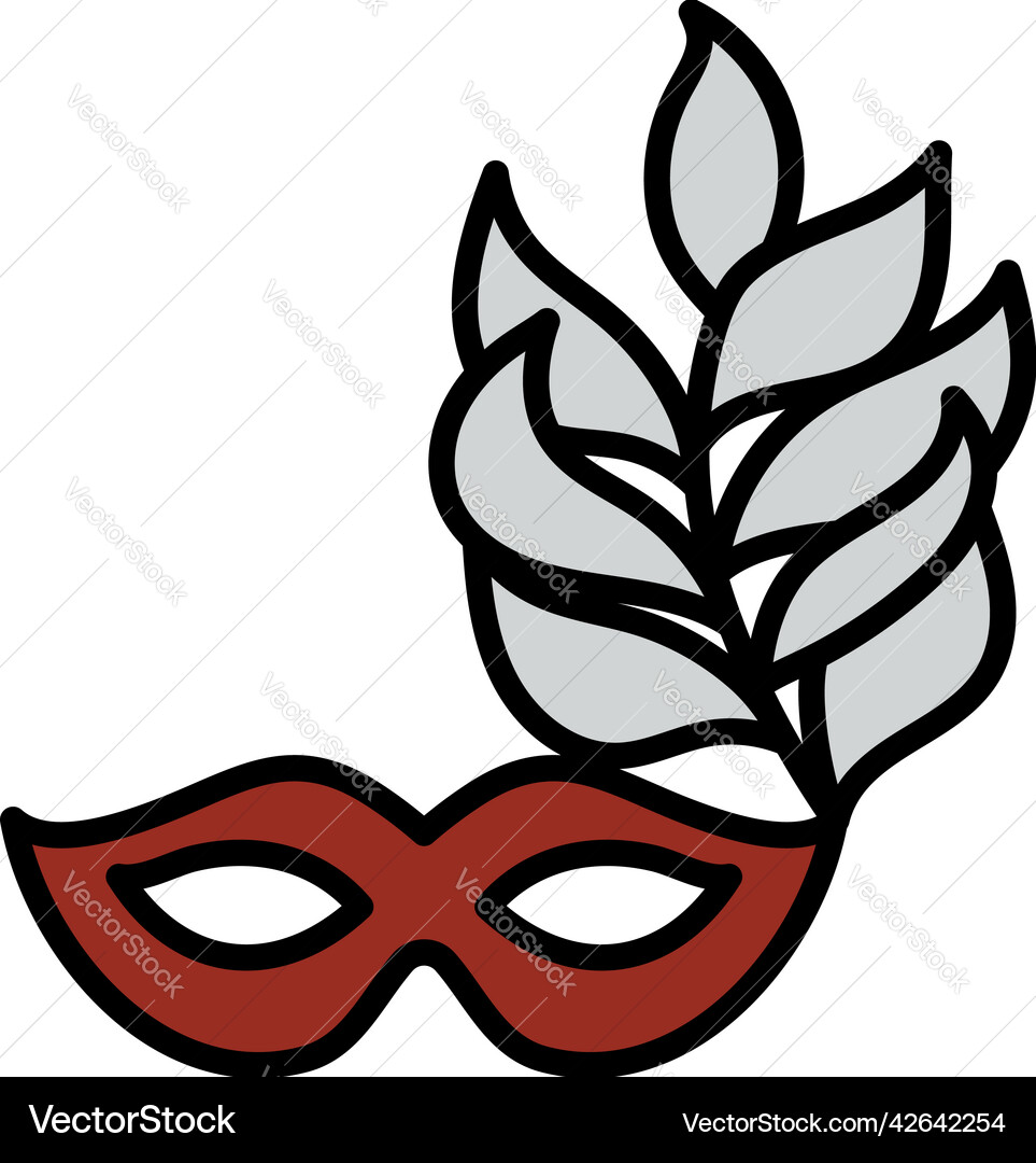 Party carnival mask icon Royalty Free Vector Image