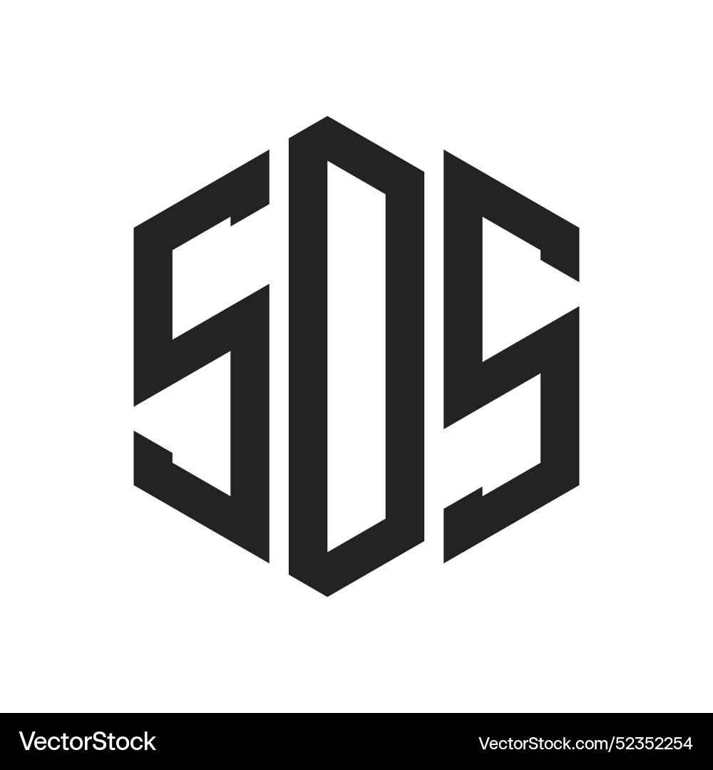 Sds logo design initial letter monogram Royalty Free Vector