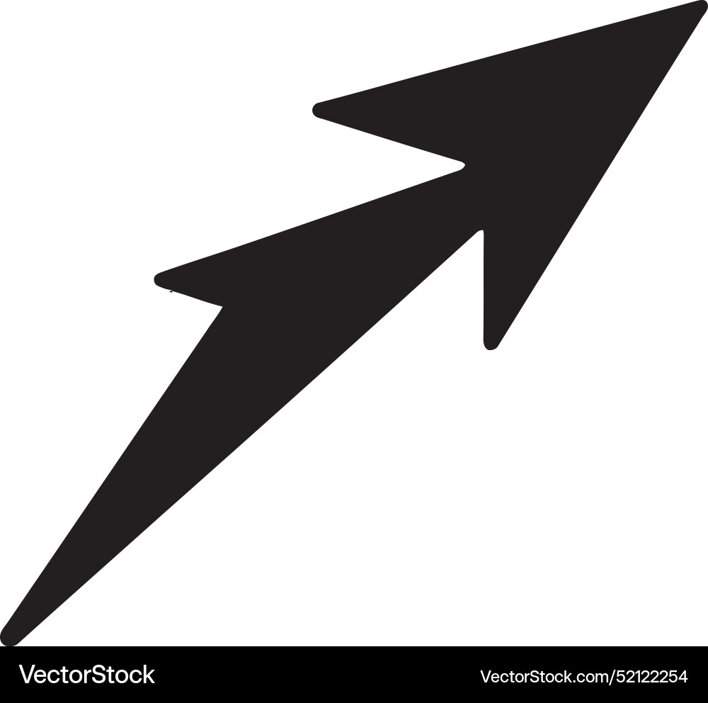 Sleek silhouettes black arrow artworkchiaroscuro Vector Image