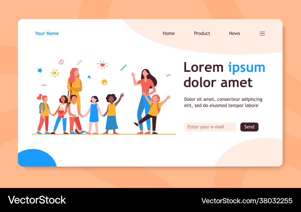 Classmates meeting at school Royalty Free Vector Image