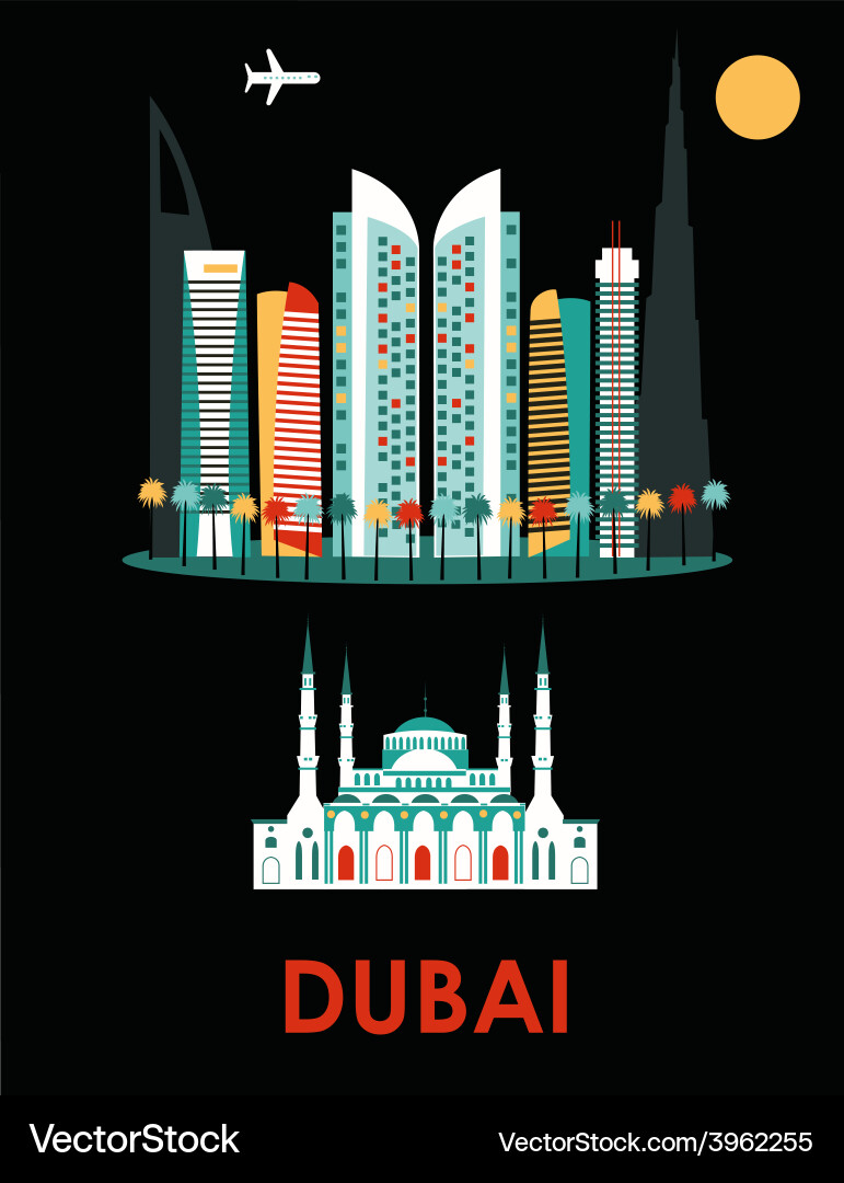 Dubai Royalty Free Vector Image - VectorStock