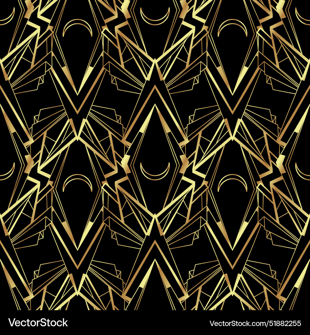 Modern geometric tiles pattern in art deco Vector Image