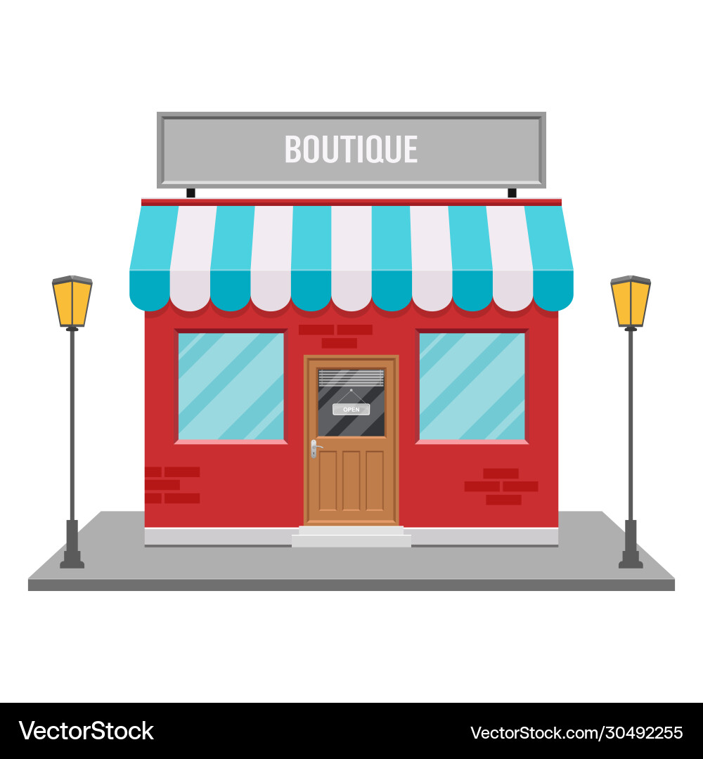 Storefront design Royalty Free Vector Image - VectorStock