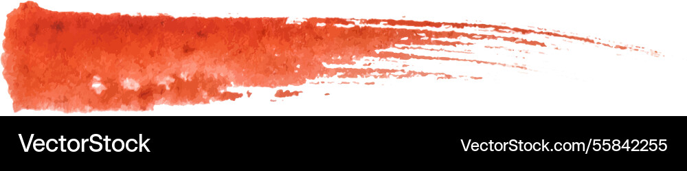 Watercolor painted brush stroke hand drawn design Vector Image