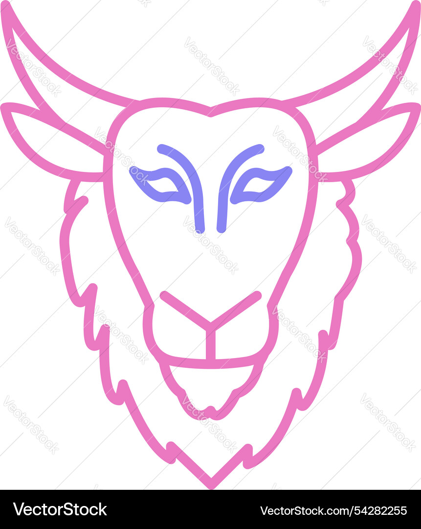 Yalk line two colour icon Royalty Free Vector Image