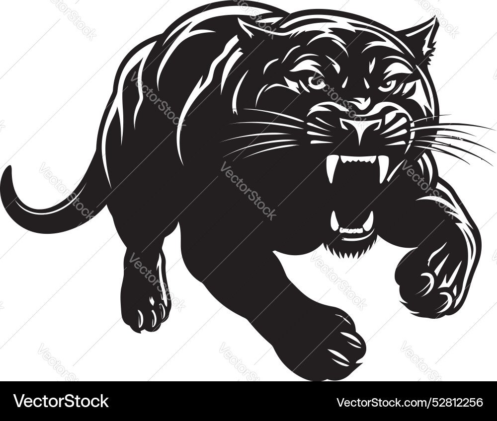 Agile predator iconic symbol swift shadow running Vector Image