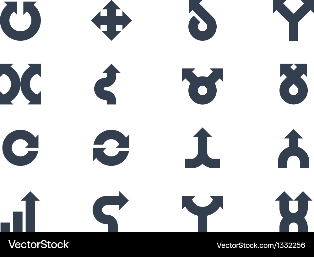 Arrow Icons - Diverse Styles Royalty Free Vector Image