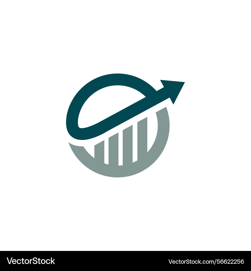 Financial planning logo design Royalty Free Vector Image