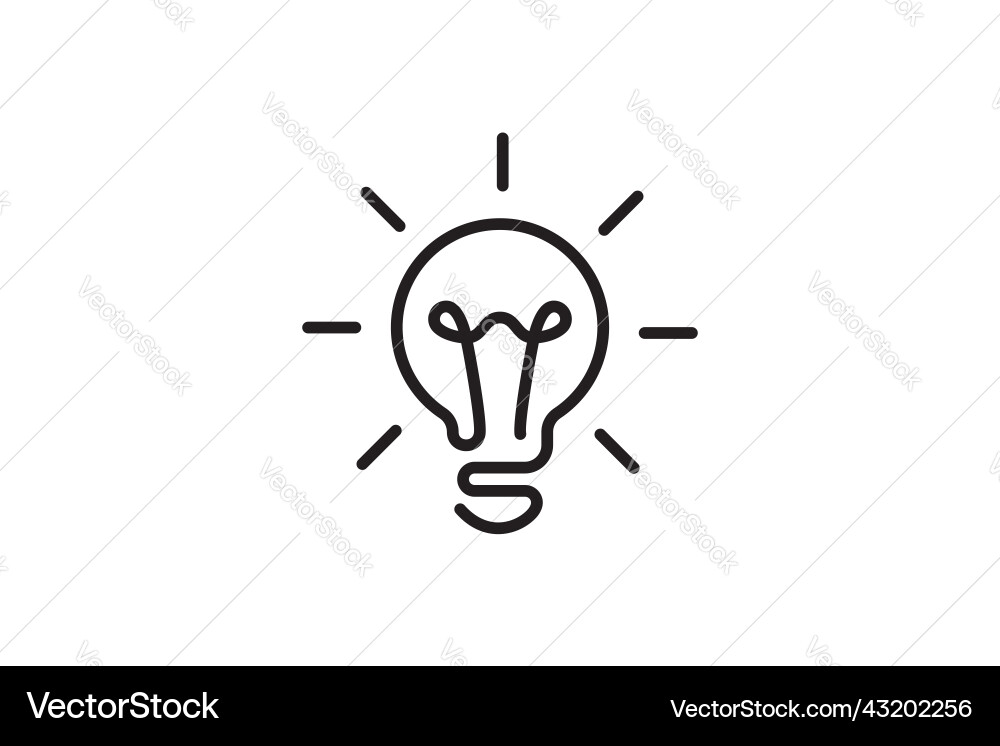 Idea symbol creative concept light bulb Royalty Free Vector