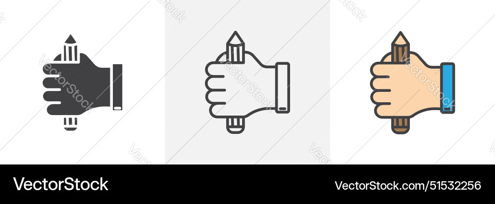 Self expression icon set education symbol Vector Image