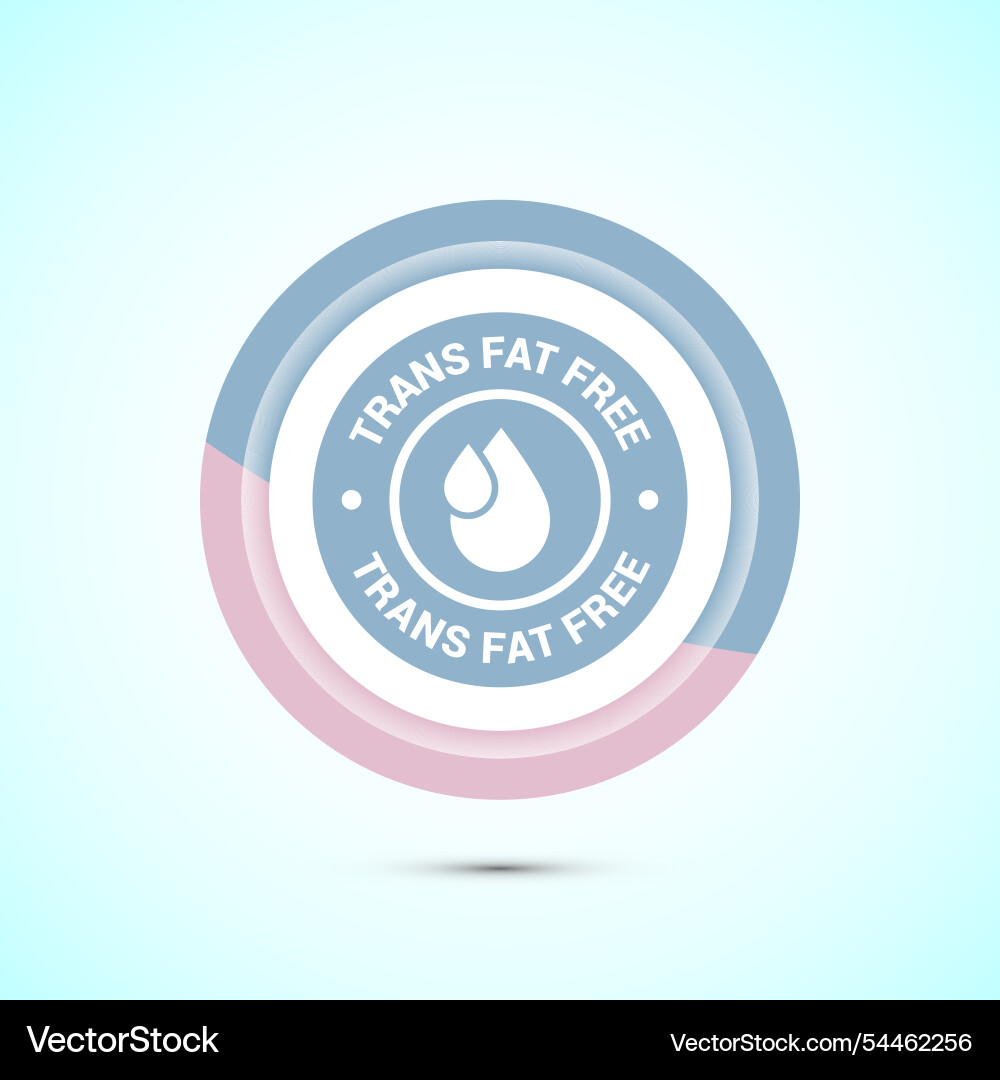 Trans fat free icon design zero Royalty Free Vector Image