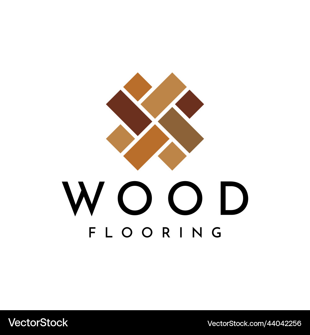 Wood flooring logo design Royalty Free Vector Image