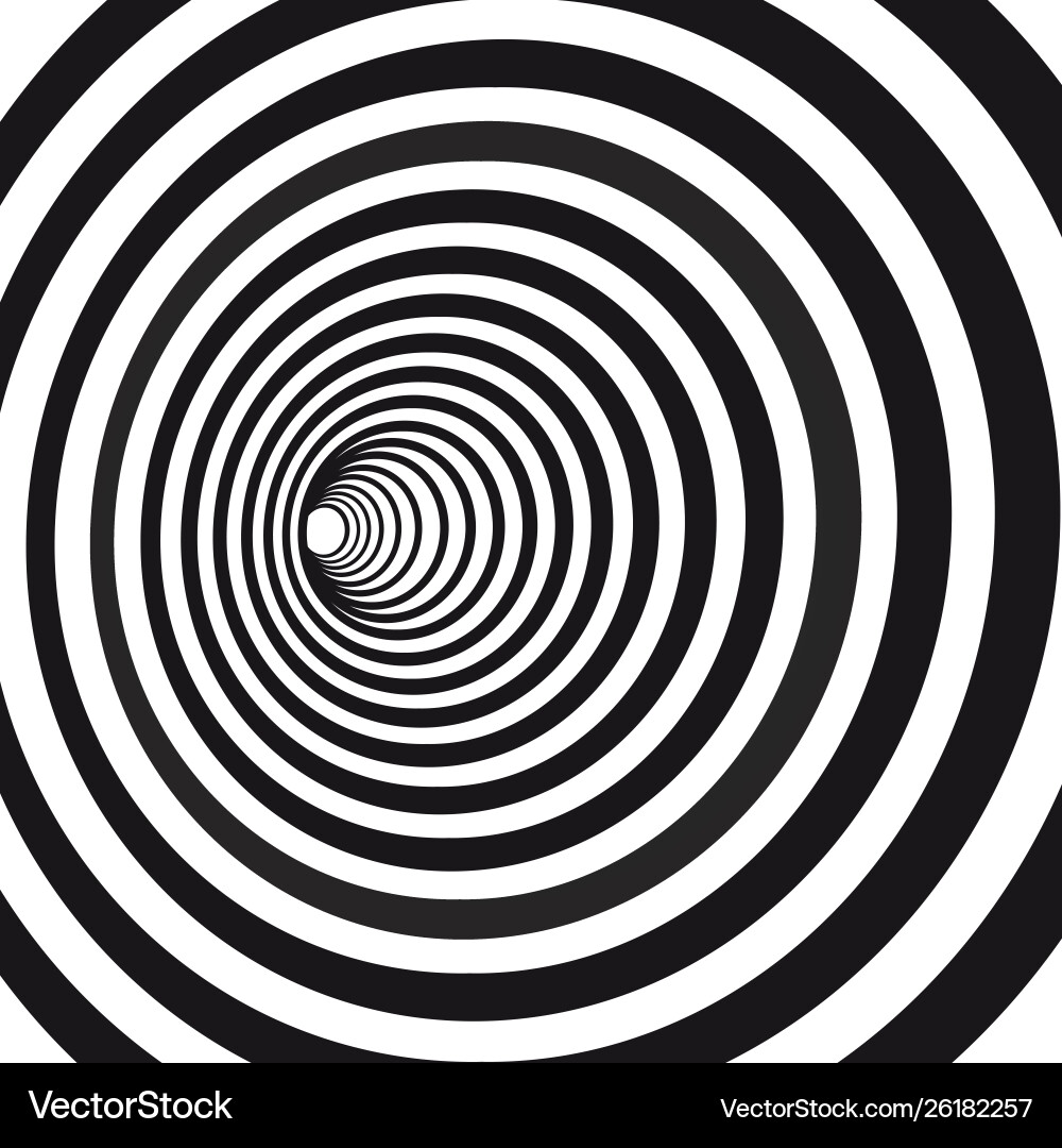 Abstract black and white striped optical illusion Vector Image