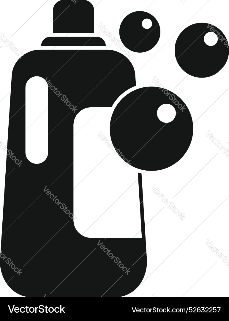 Detergent bottle making bubbles for cleaning Vector Image