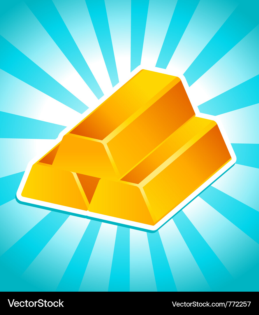 Golden bars Royalty Free Vector Image - VectorStock