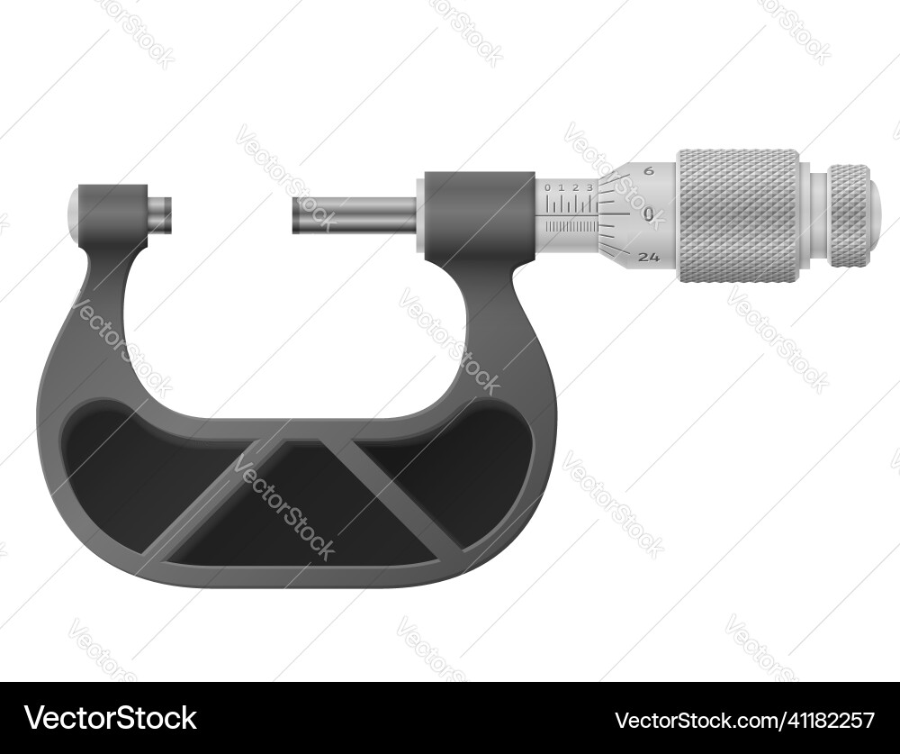 Micrometer isolated on white Royalty Free Vector Image