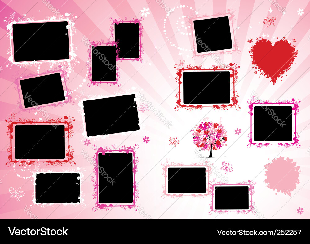 Photo album page Royalty Free Vector Image - VectorStock