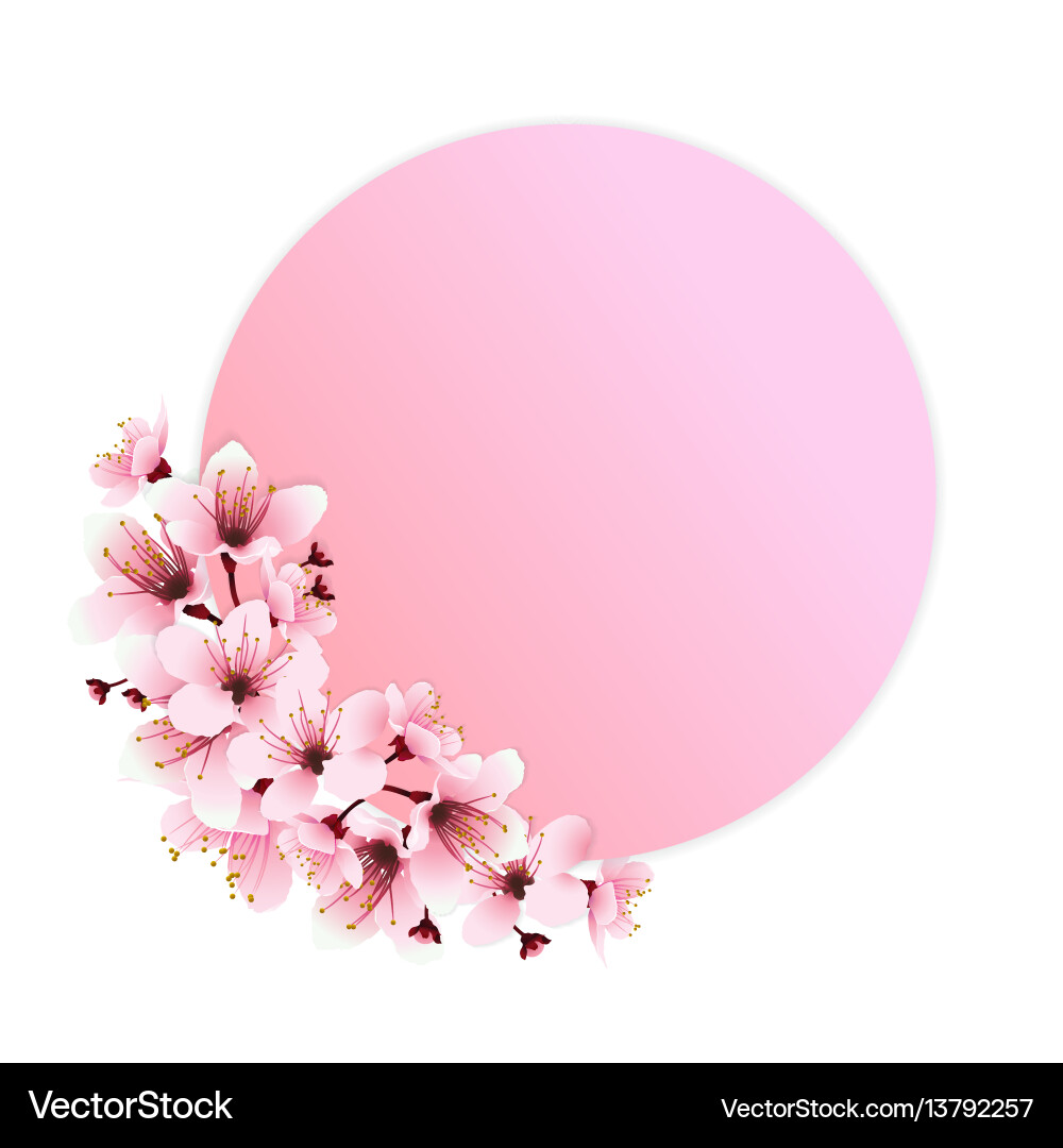 Pink flower decoration Royalty Free Vector Image